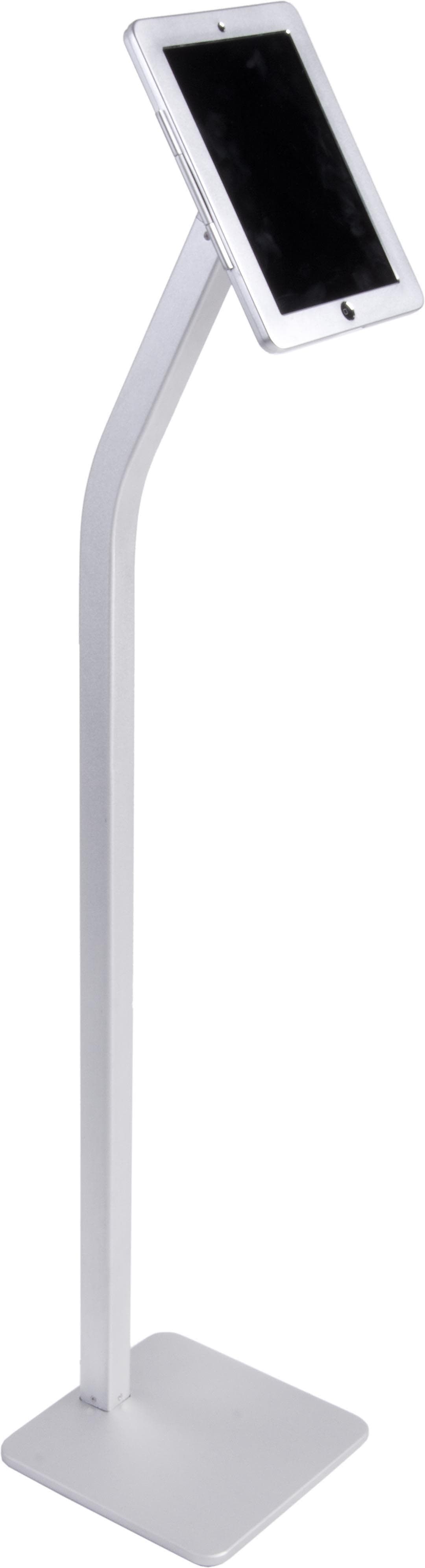Silver iPad Stand | Built-in Charging & Locking Enclosure | Displays2Go