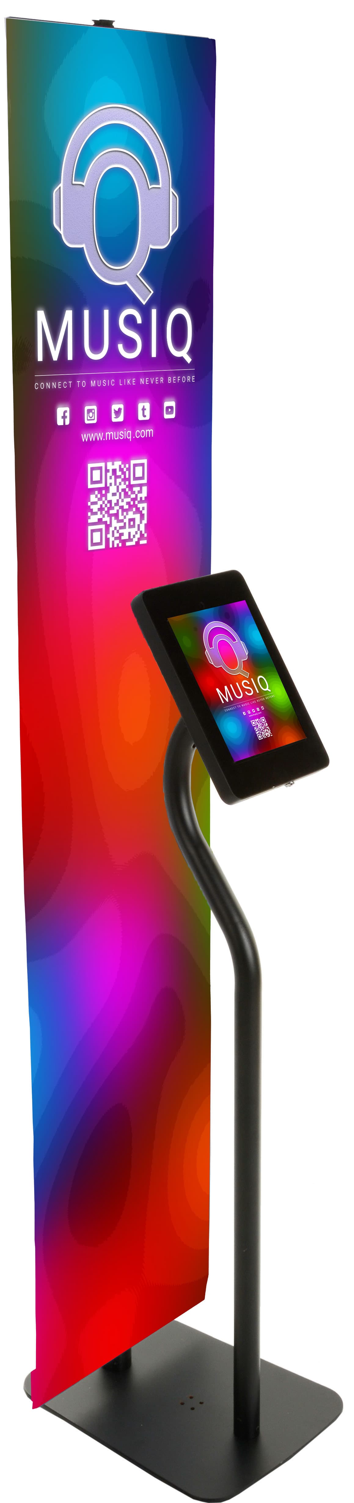 iPad Banner Stand | 2-in-1 Floor Standing Fixture | Displays2Go