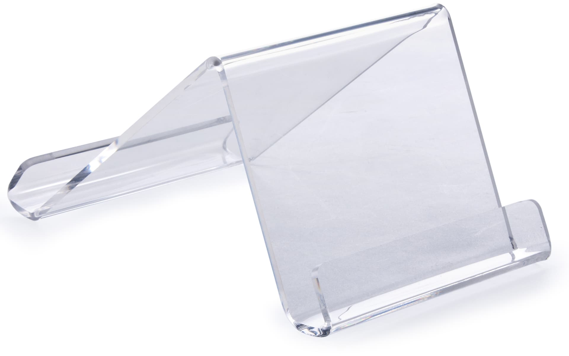 Acrylic iPad Desk Stand | Adjustable Countertop Tablet Riser | Displays2Go