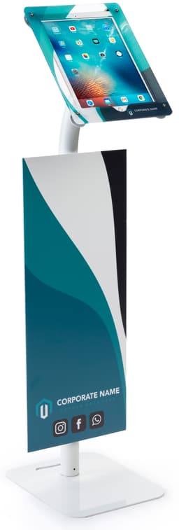 iPad Pro Kiosk With 30" Banner | Fully Customizable Graphics | Displays2Go