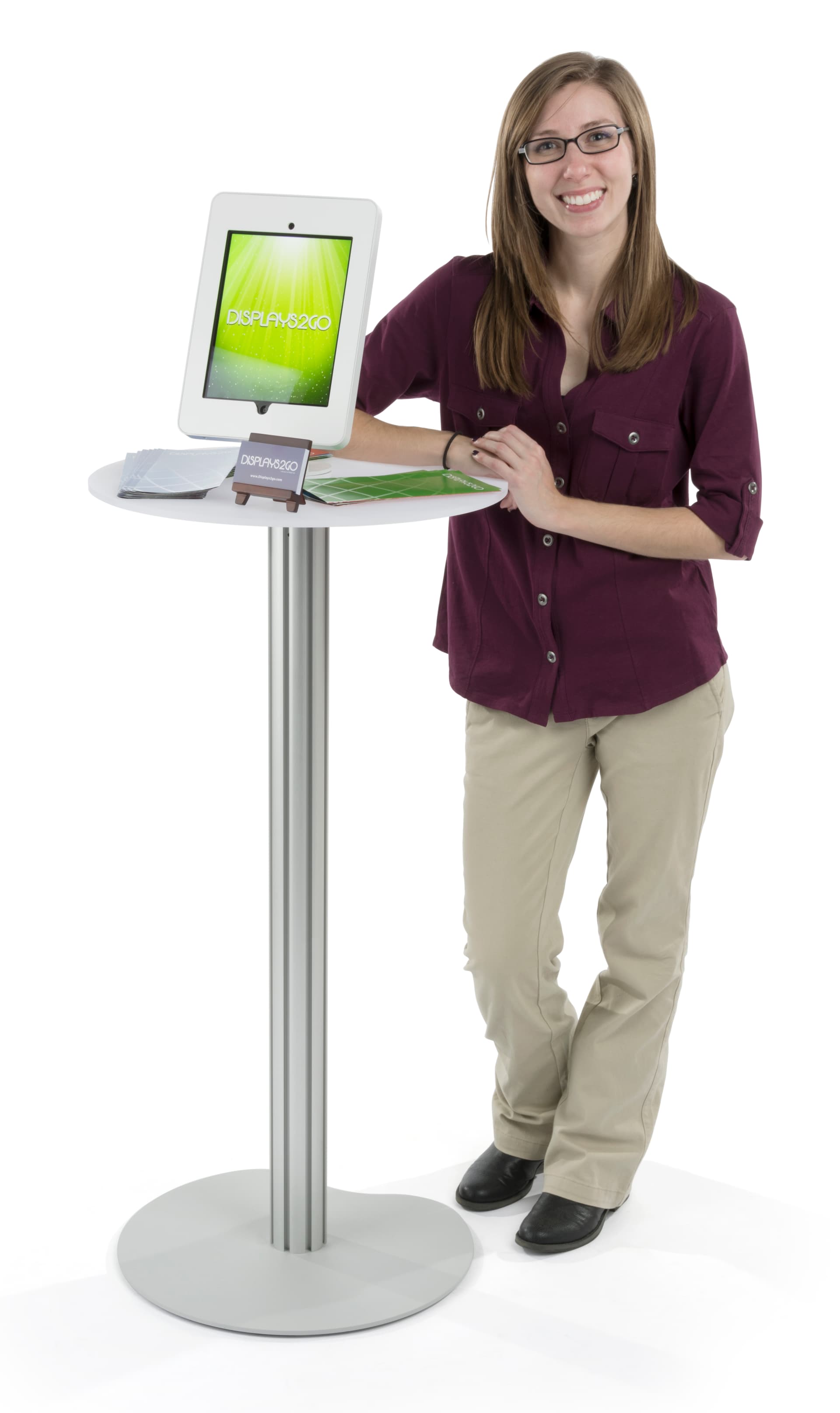iPad Display Podium | Acrylic Tabletop | Displays2Go