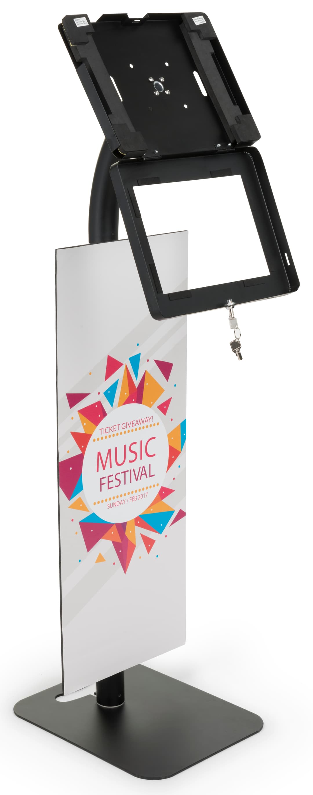 Custom Branded iPad Security Kiosk | Black Finish | Displays2Go