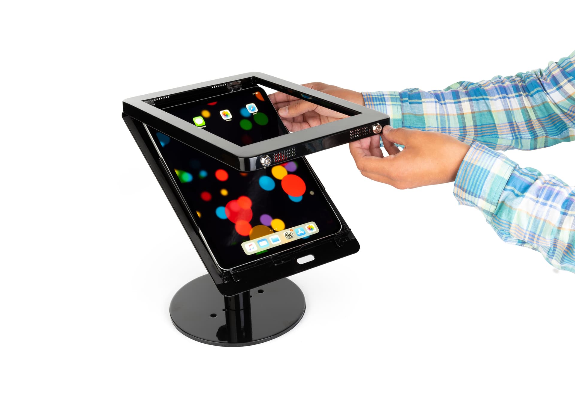 iPad Pro POS Stand | Point of Sale Rotating Tablet Enclosure | Displays2Go