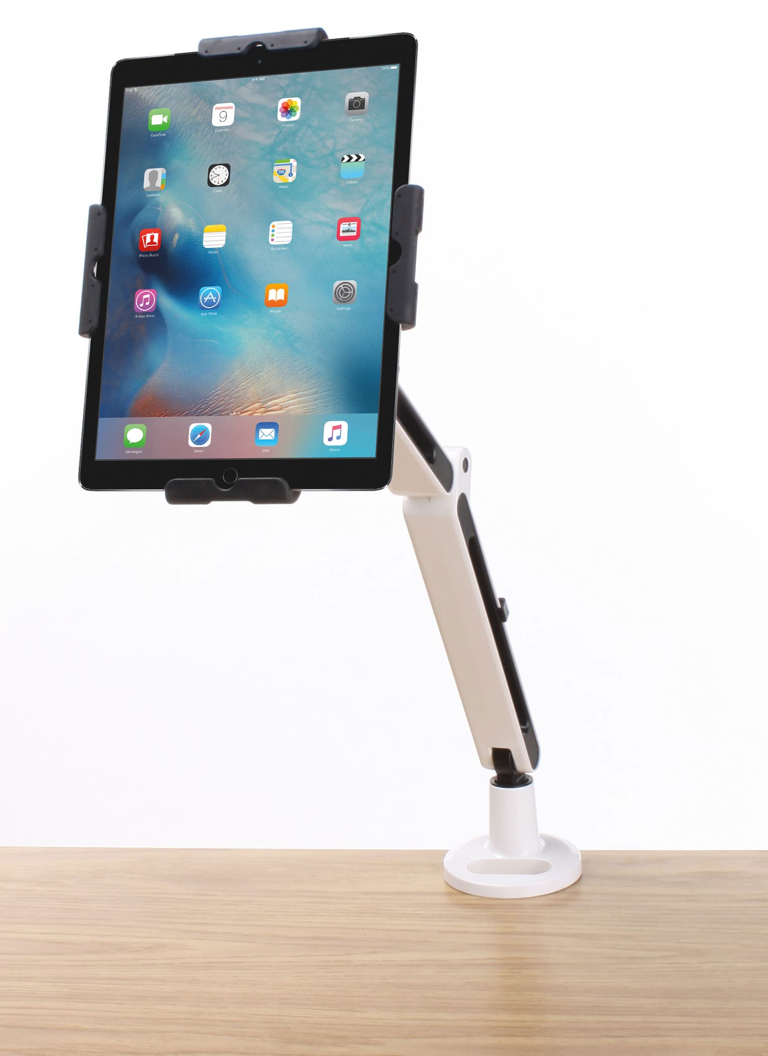 iPad Desk Mount | Maneuverable Dual Bending Arms | Displays2Go