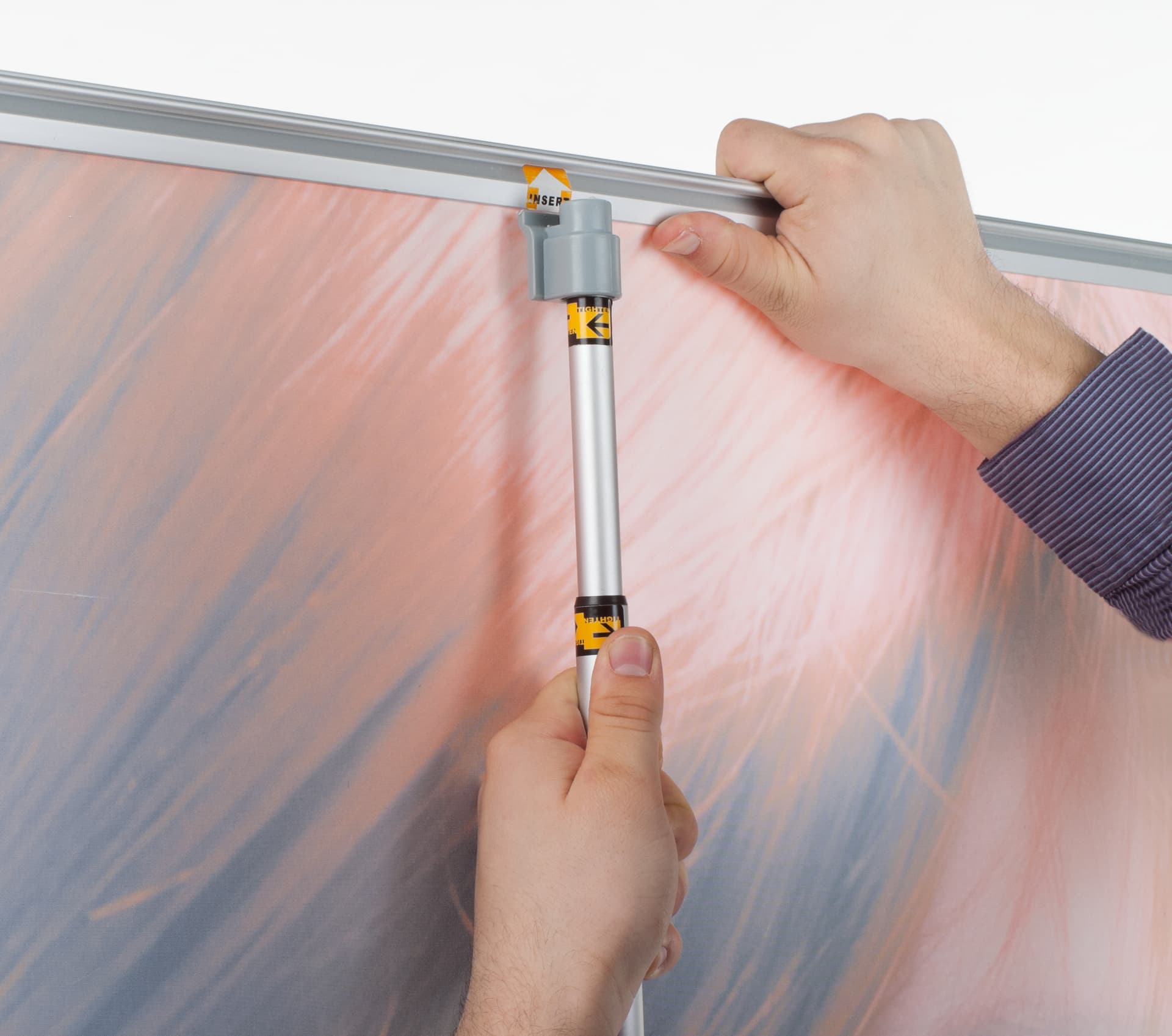 Banner Display Stand | Hook & Loop Connections for Custom Images ...
