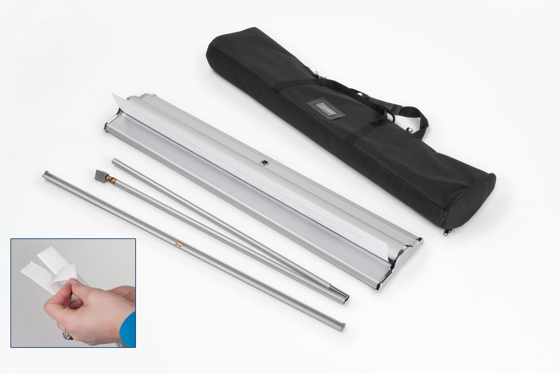 Banner Display Stand | Hook & Loop Connections for Custom Images ...