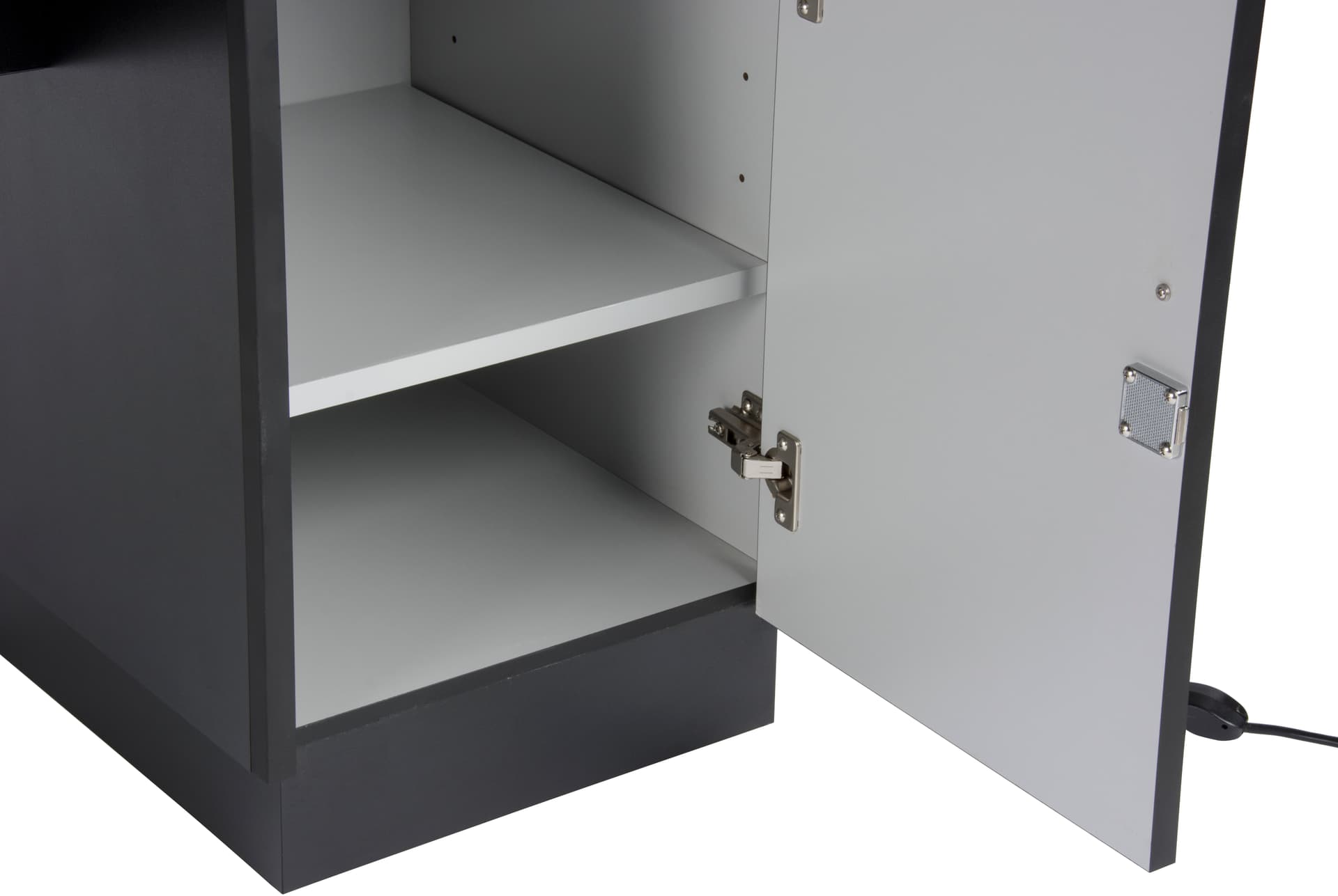 Lockable Jewelry Display Case | Black with Tempered Glass Cabinet ...