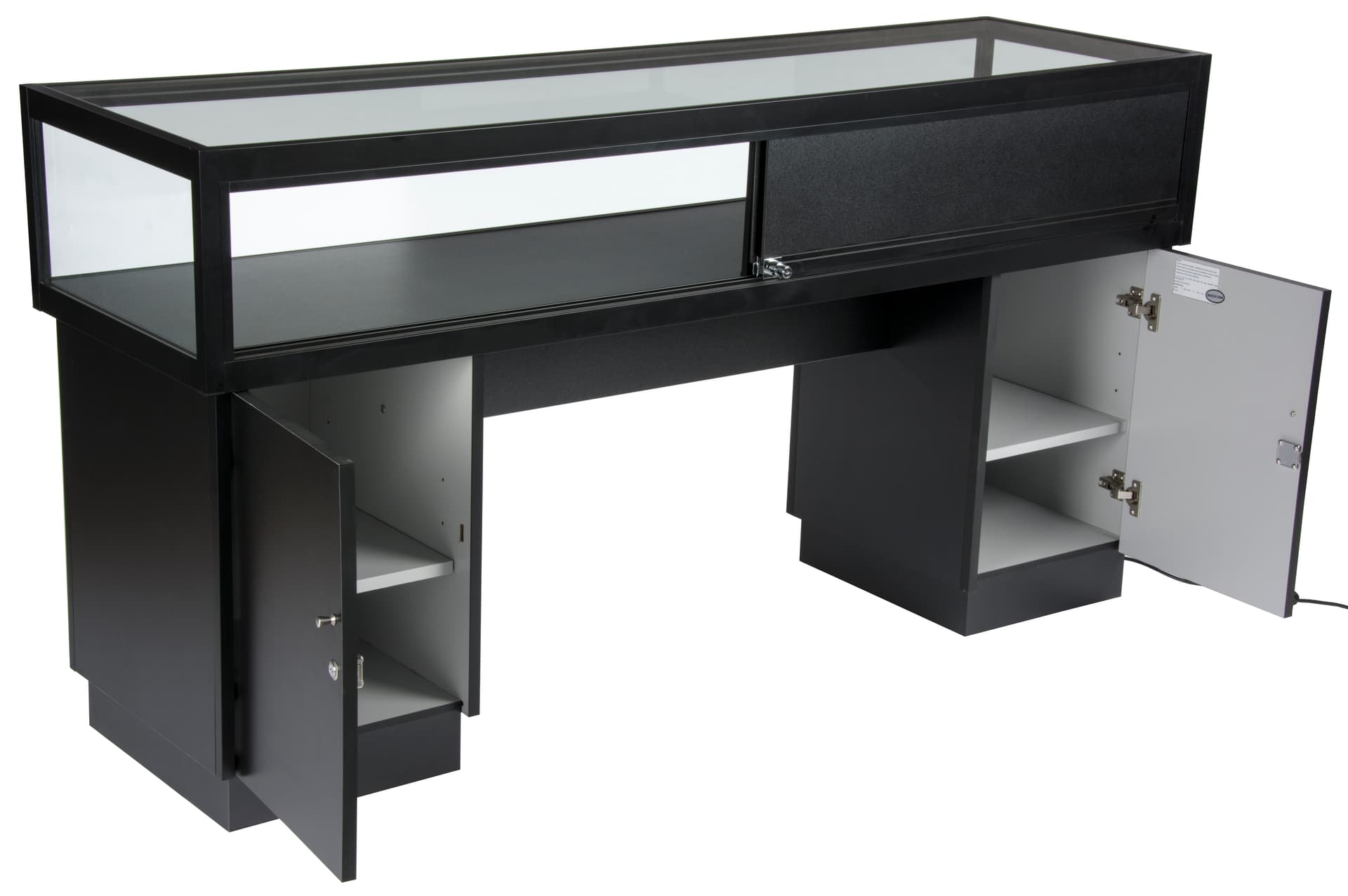 Locking Jewelry Display Case | Two Enclosed Storage Cabinets | Displays2Go