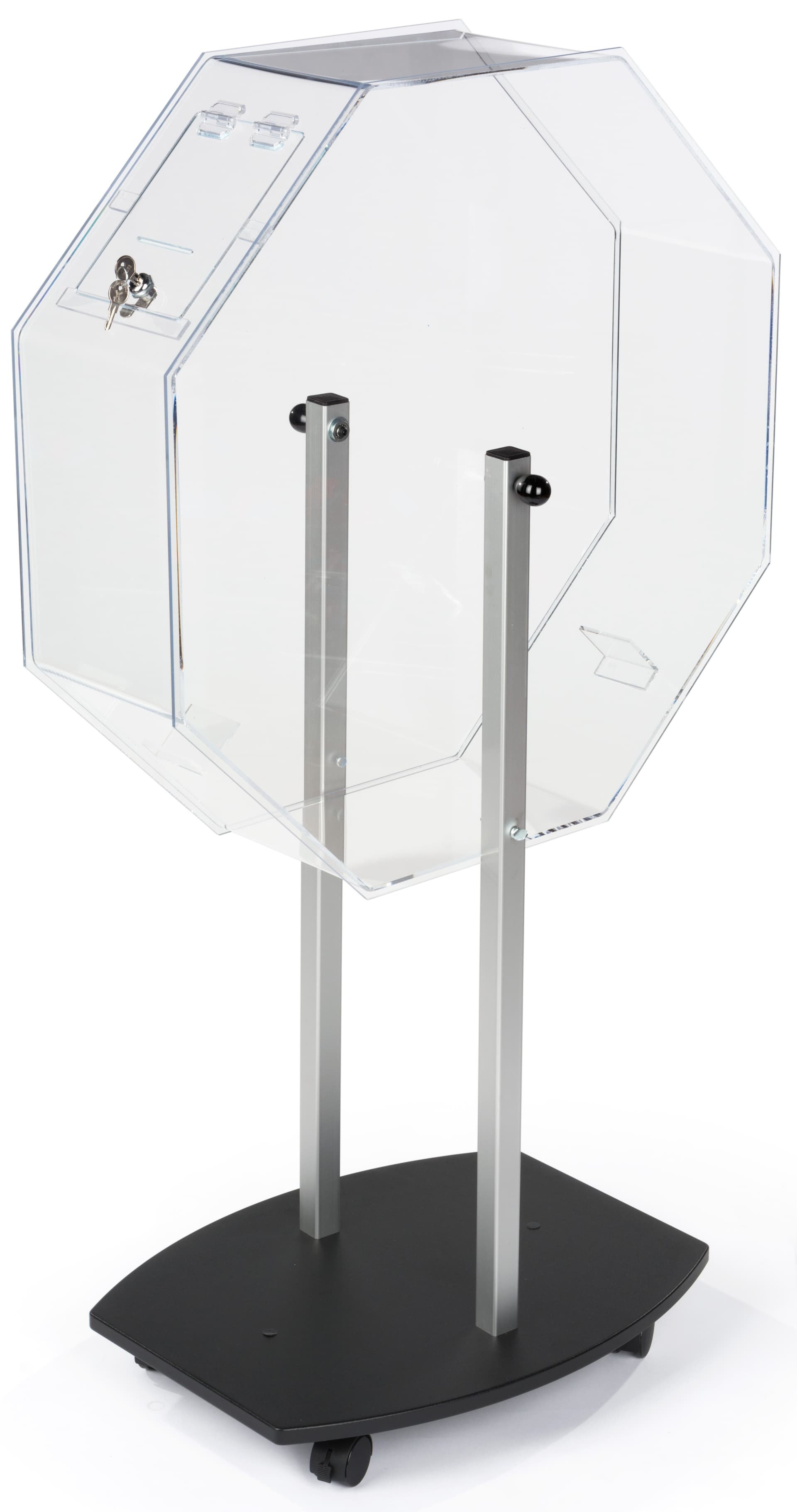 Raffle Barrel | Large Mobile Acrylic Drum | Displays2Go