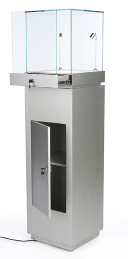 Exhibit Cases | Silver LED Museum Stand | Displays2Go