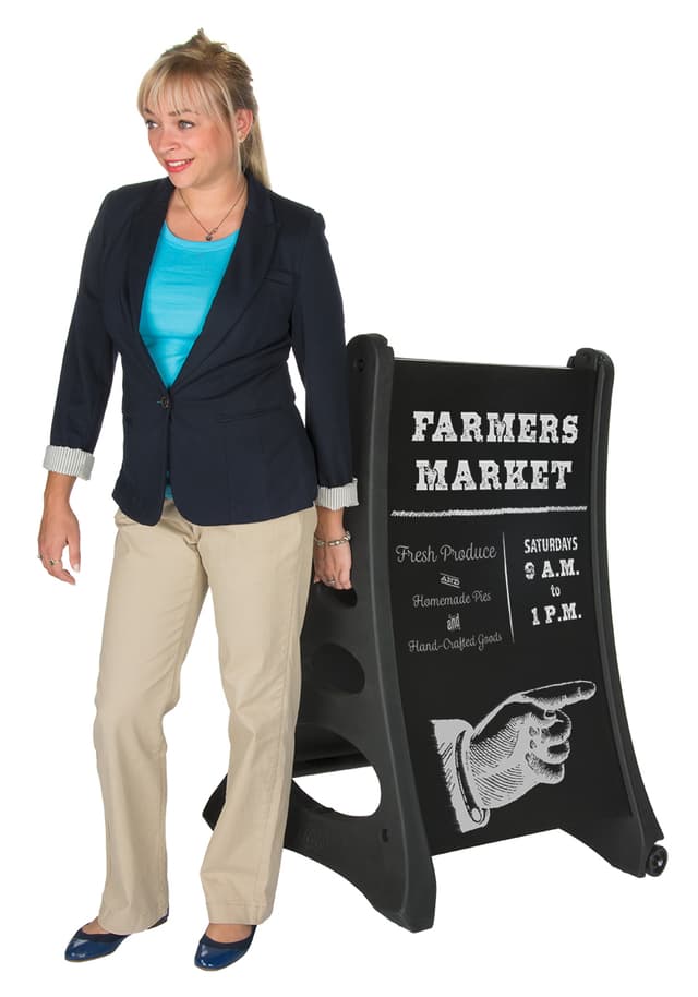 Write-On Pavement Sign | Tip and Roll Base | Displays2Go
