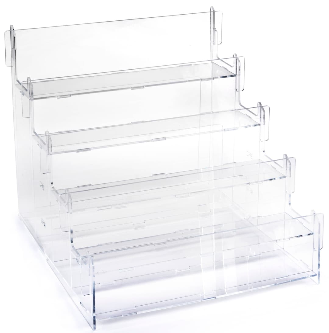 Acrylic Step Display | 4 Tiered Design | Displays2Go