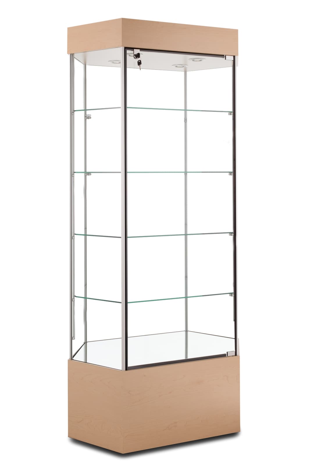 Hexagonal Tower Display | Top Lit Case | Displays2Go