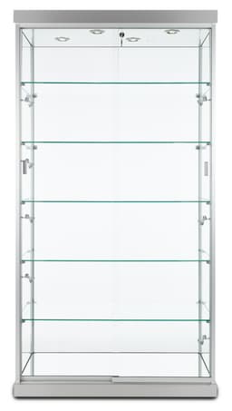 Glass Show Case | Track Lighting & Laminate Finish | Displays2Go