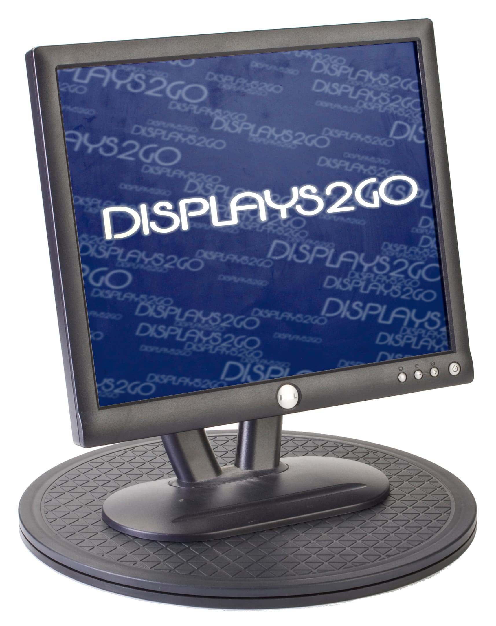 Rotating Monitor Stand | Non-Skid, Non-Scratch Surface Pads | Displays2Go