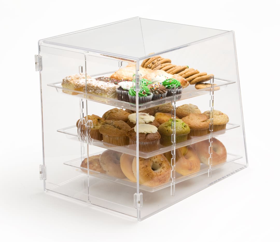Food Bin For Bakeries - (3) Removable Plastic Trays | Displays2Go