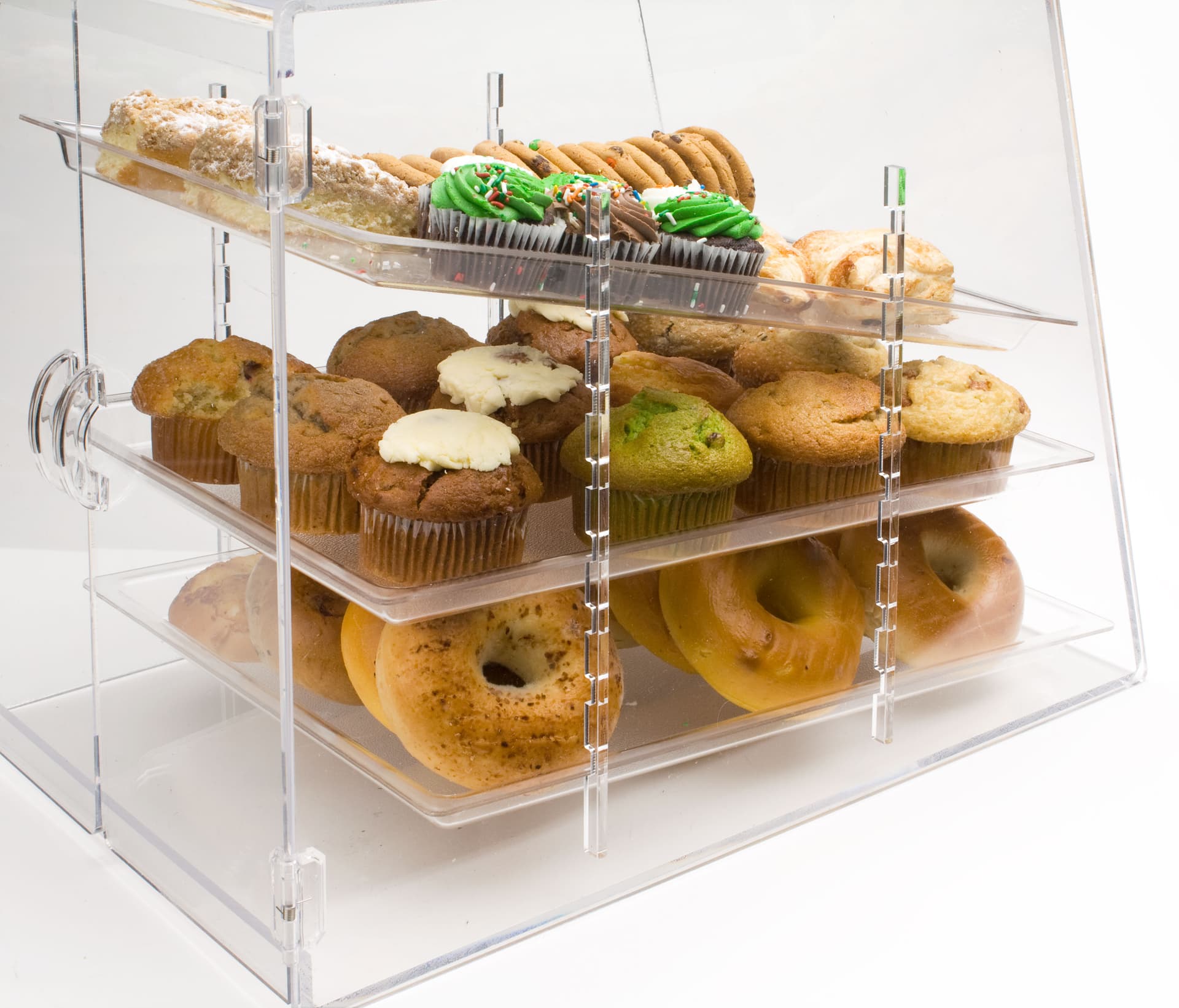 Food Bin For Bakeries - (3) Removable Plastic Trays | Displays2Go