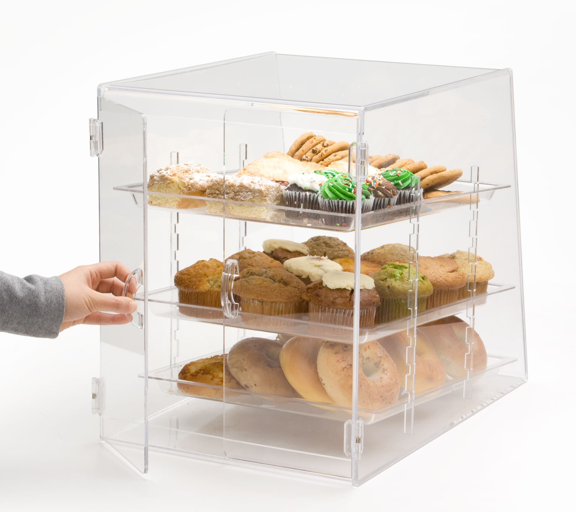 Food Bin For Bakeries - (3) Removable Plastic Trays | Displays2Go