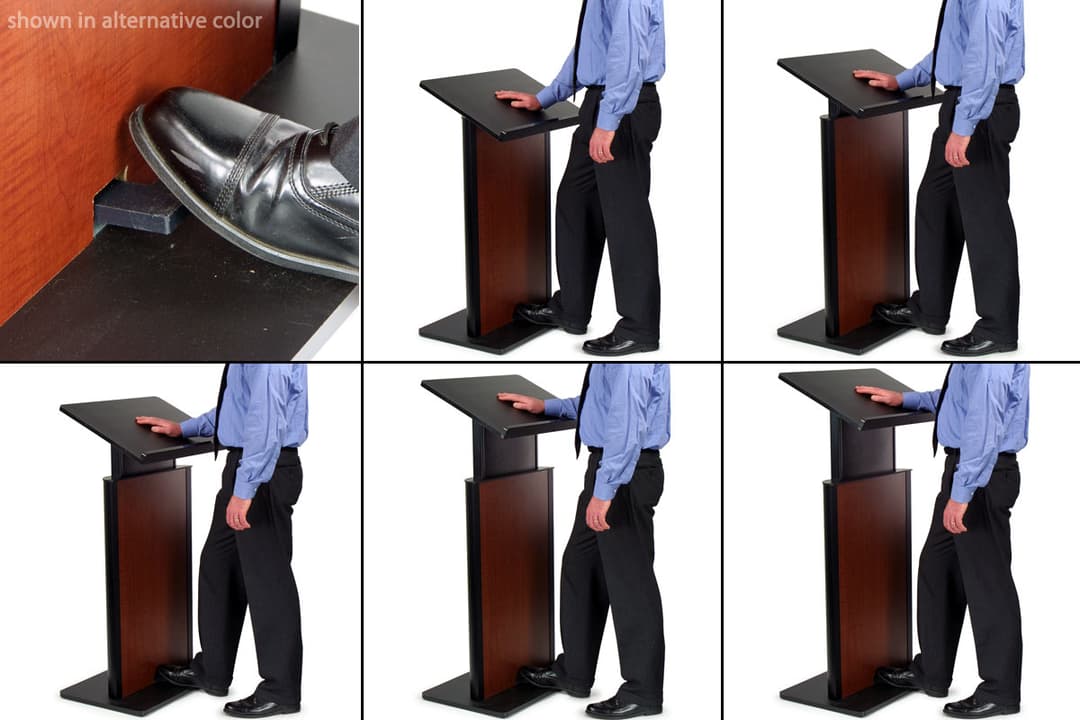Variable Height Speaker Podium - Adjustable Work Surface Lectern ...