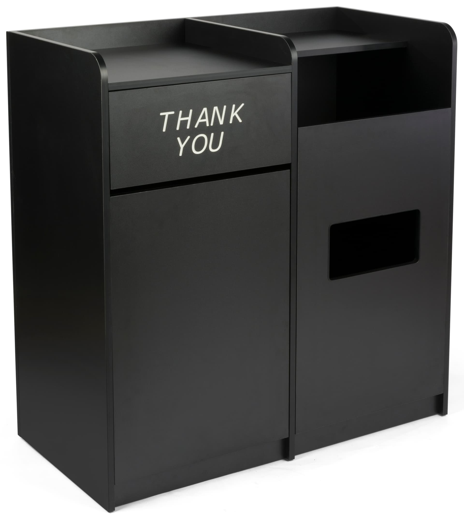 Side By Side Recycling and Waste Receptacle | Dual Bins | Displays2Go