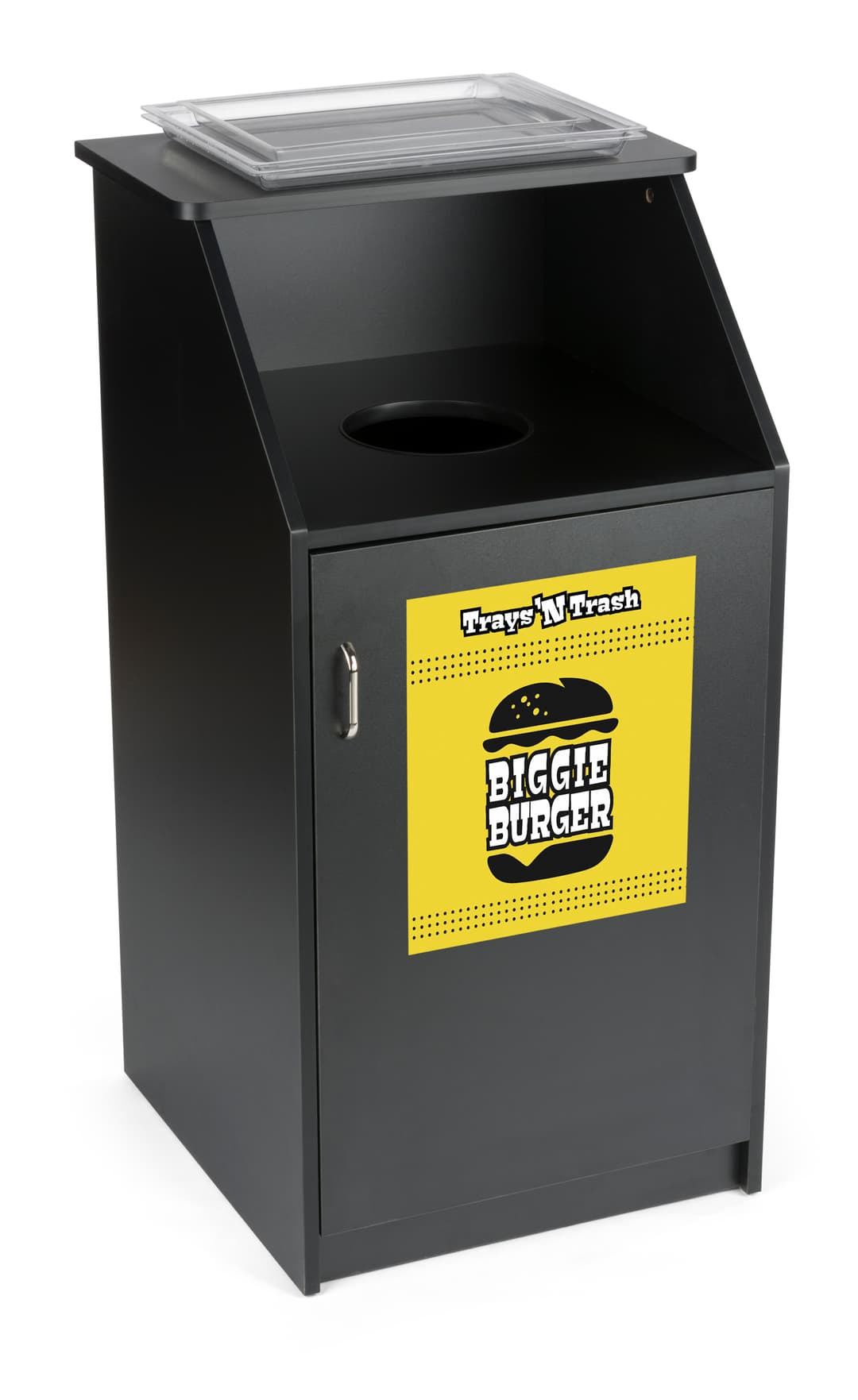 Trash Can with Custom Printing | 36-Gallon Capacity | Displays2Go