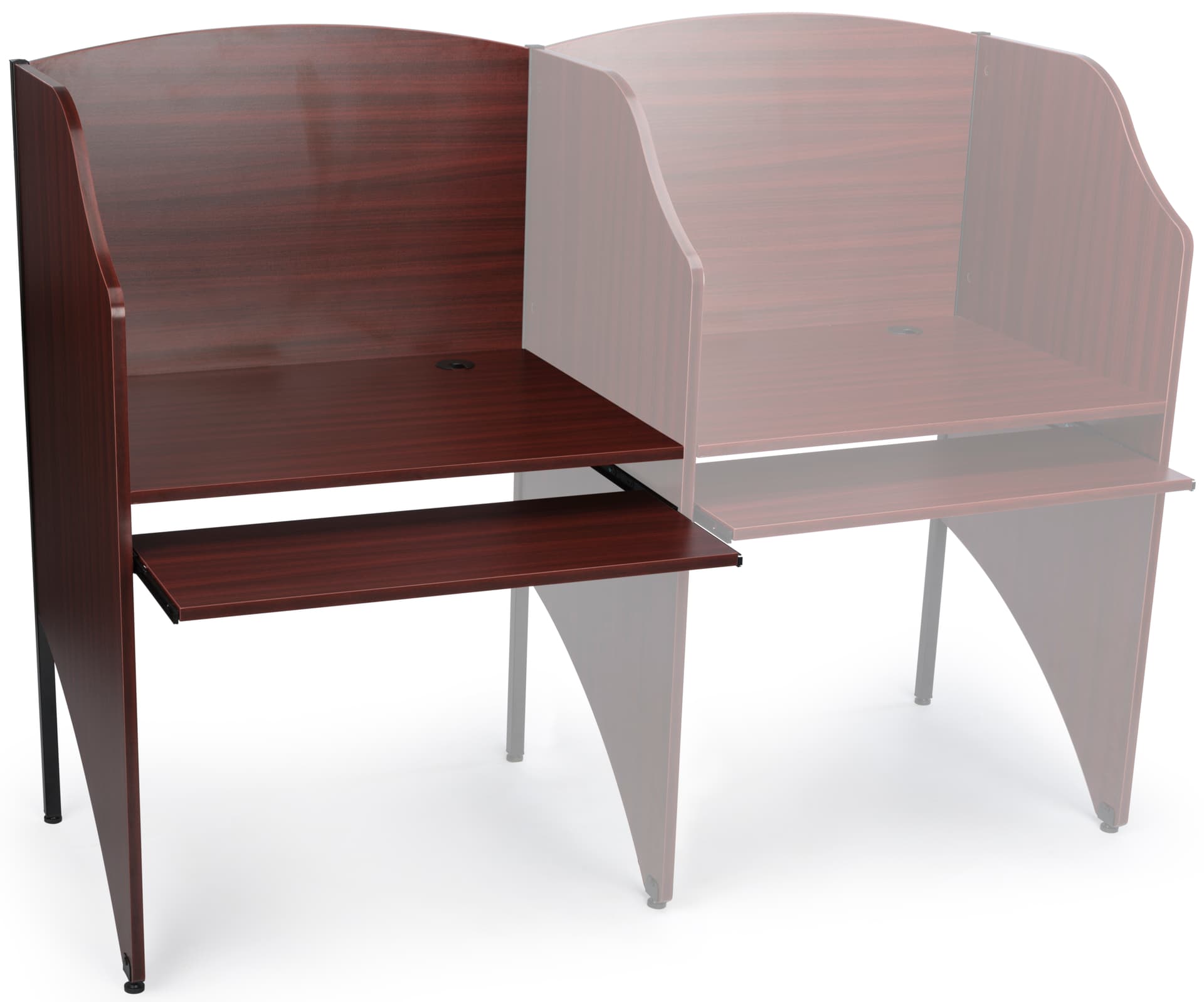 Testing Carrel | Mahogany Finish with Matching Edge Banding | Displays2Go