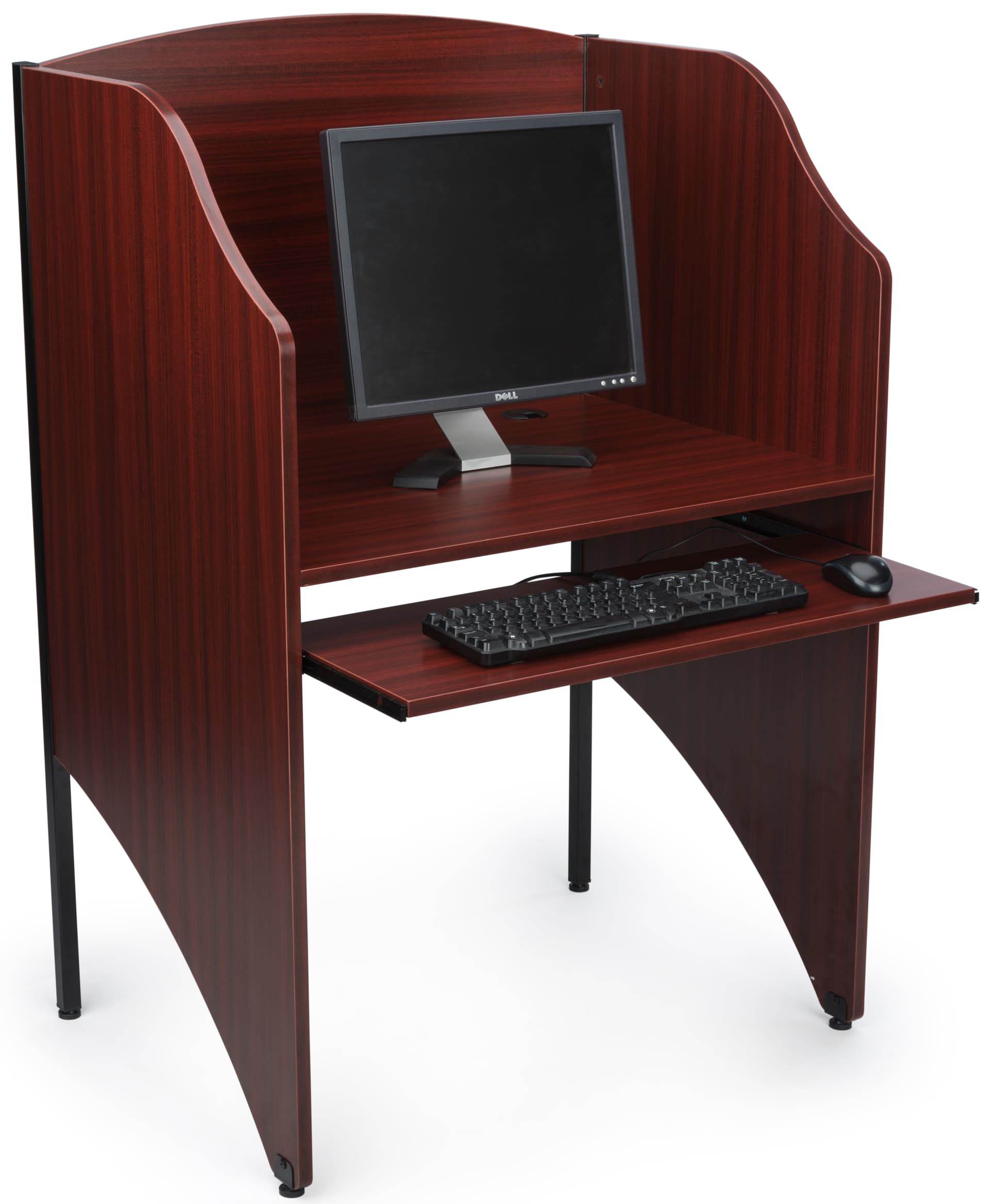 Office Carrel | Pull-Out Keyboard Tray | Displays2Go