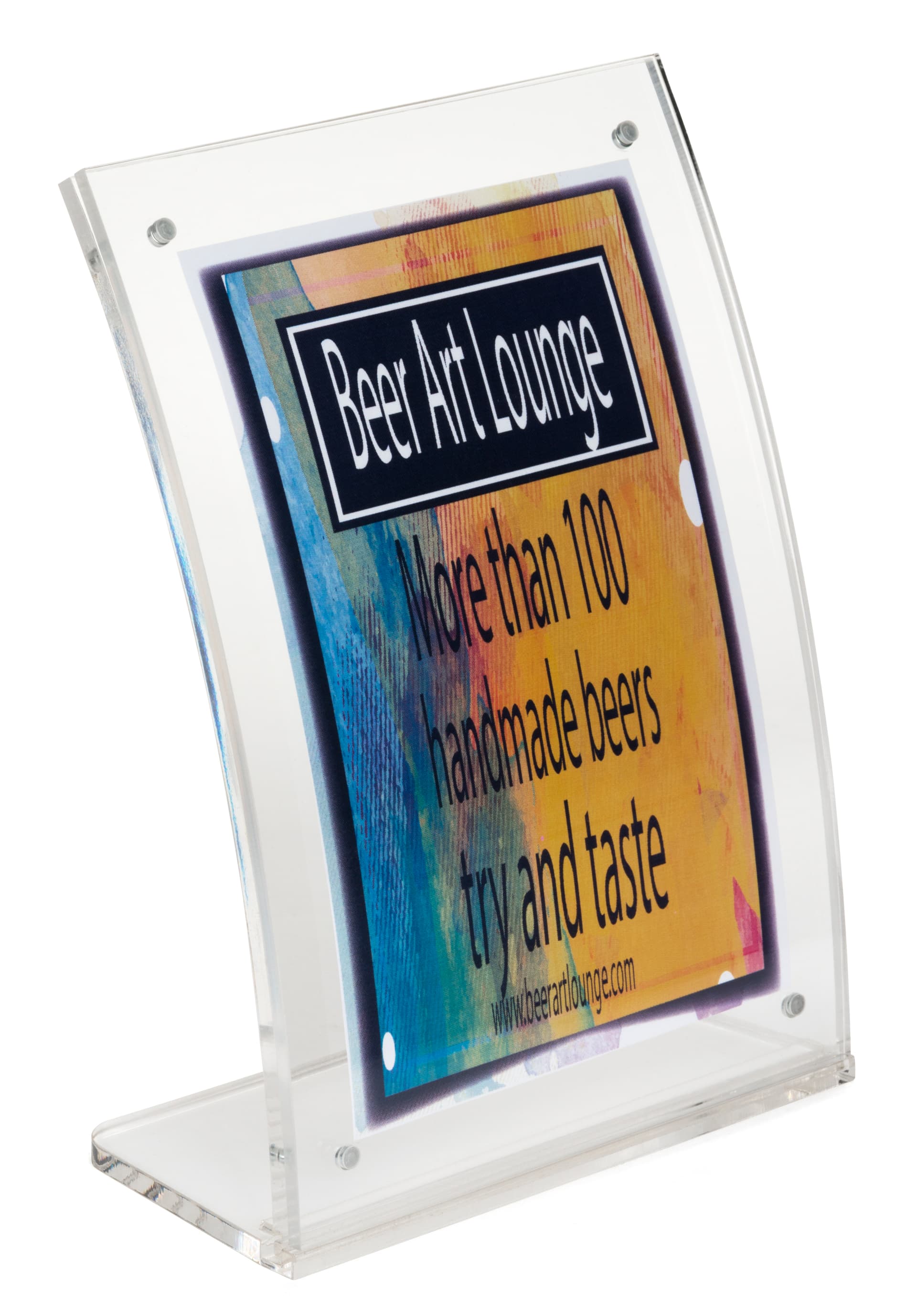4 x 6 Curved Table Display | Removable Front Panel | Displays2Go