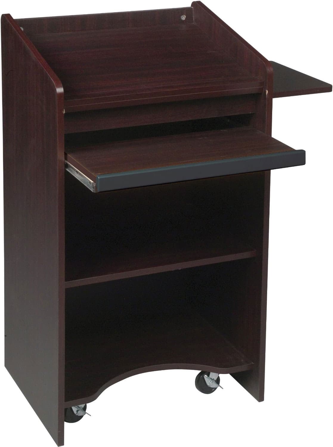 Floor Podium - Sliding Keyboard & Locking Casters | Displays2Go