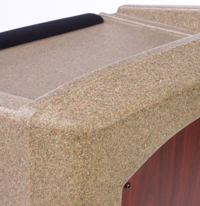 Outdoor Pulpit Made of Recycled Plastic | Cherry Front Panel | Displays2Go