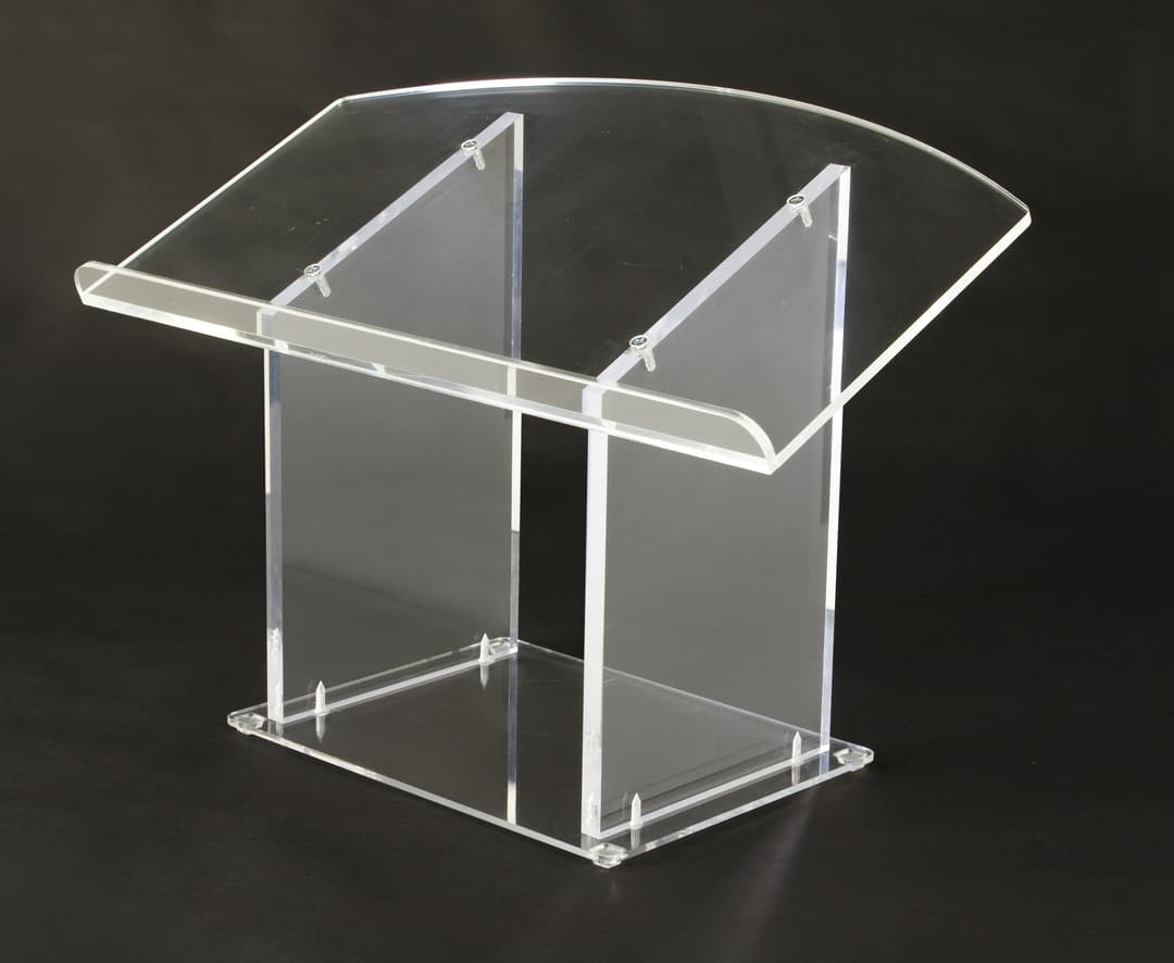 Acrylic Pulpit | Rubber Feet & Clear Edges | Displays2Go