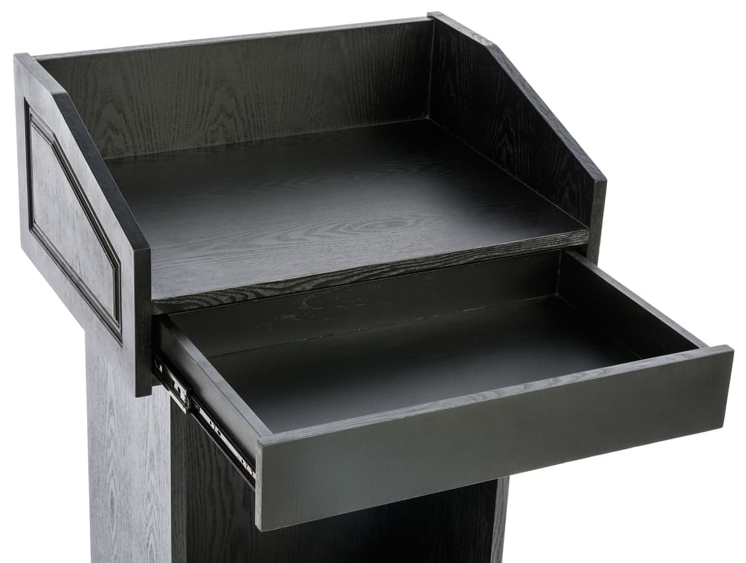Restaurant Host Stand | 1 Storage Shelf & Drawer | Displays2Go