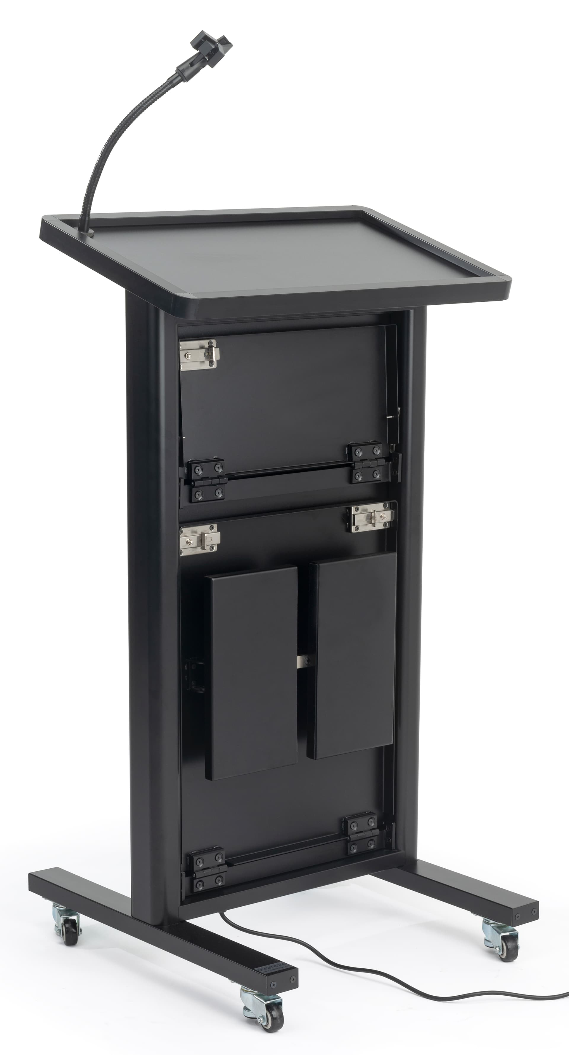 Mobile Lectern with Custom Backlit Graphic | Fold Down Stepper ...
