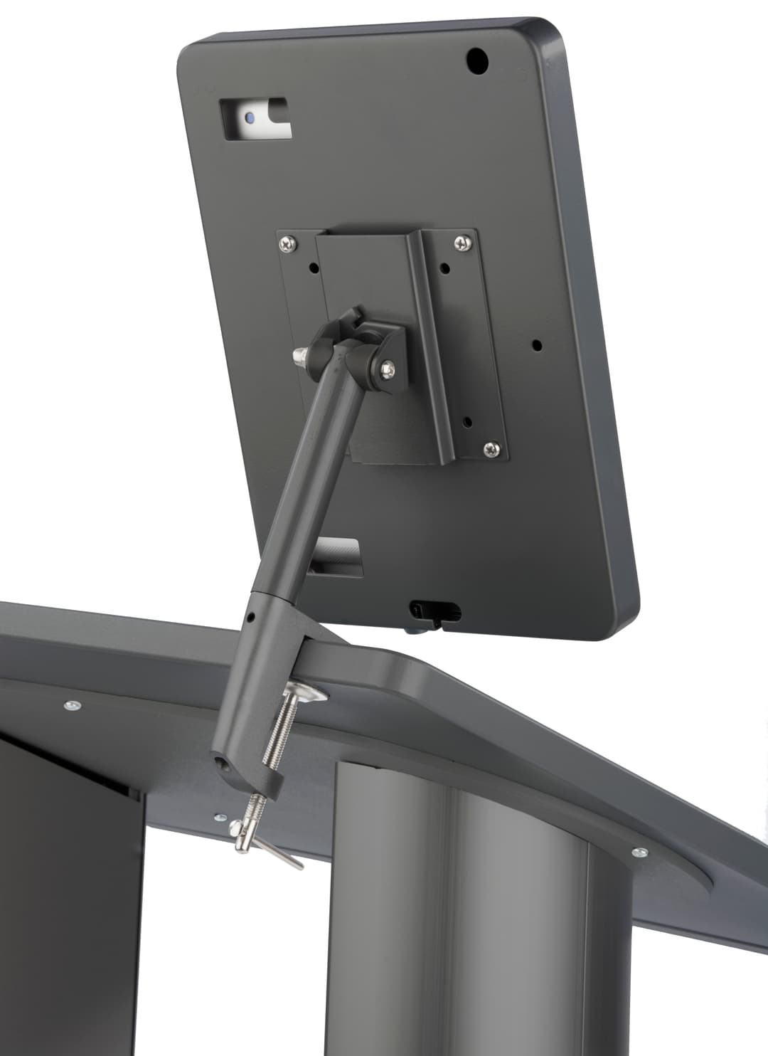 iPad Rostrum | Black Truss Lectern with Clamping Tablet Enclosure ...