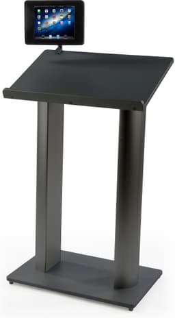 iPad Rostrum | Black Truss Lectern with Clamping Tablet Enclosure ...