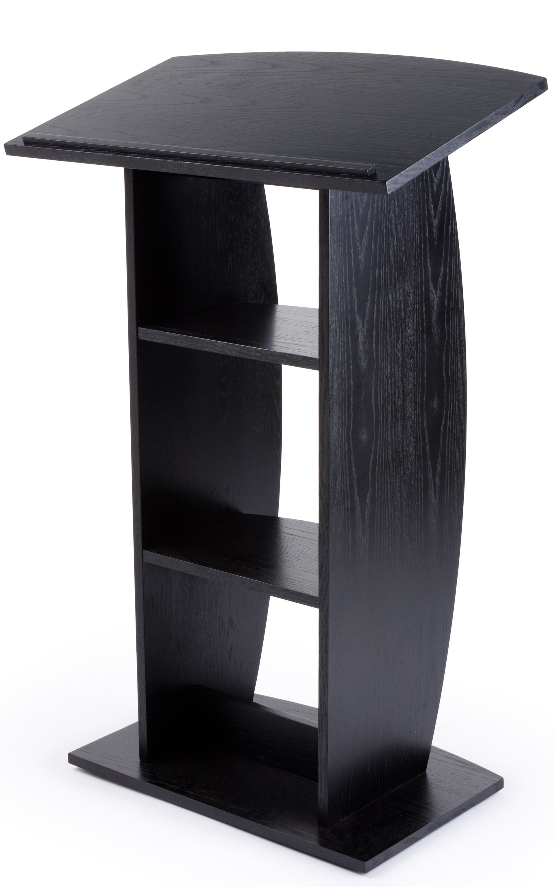 Speech Lectern | Black Podium Features (4) Adjustable Feet | Displays2Go