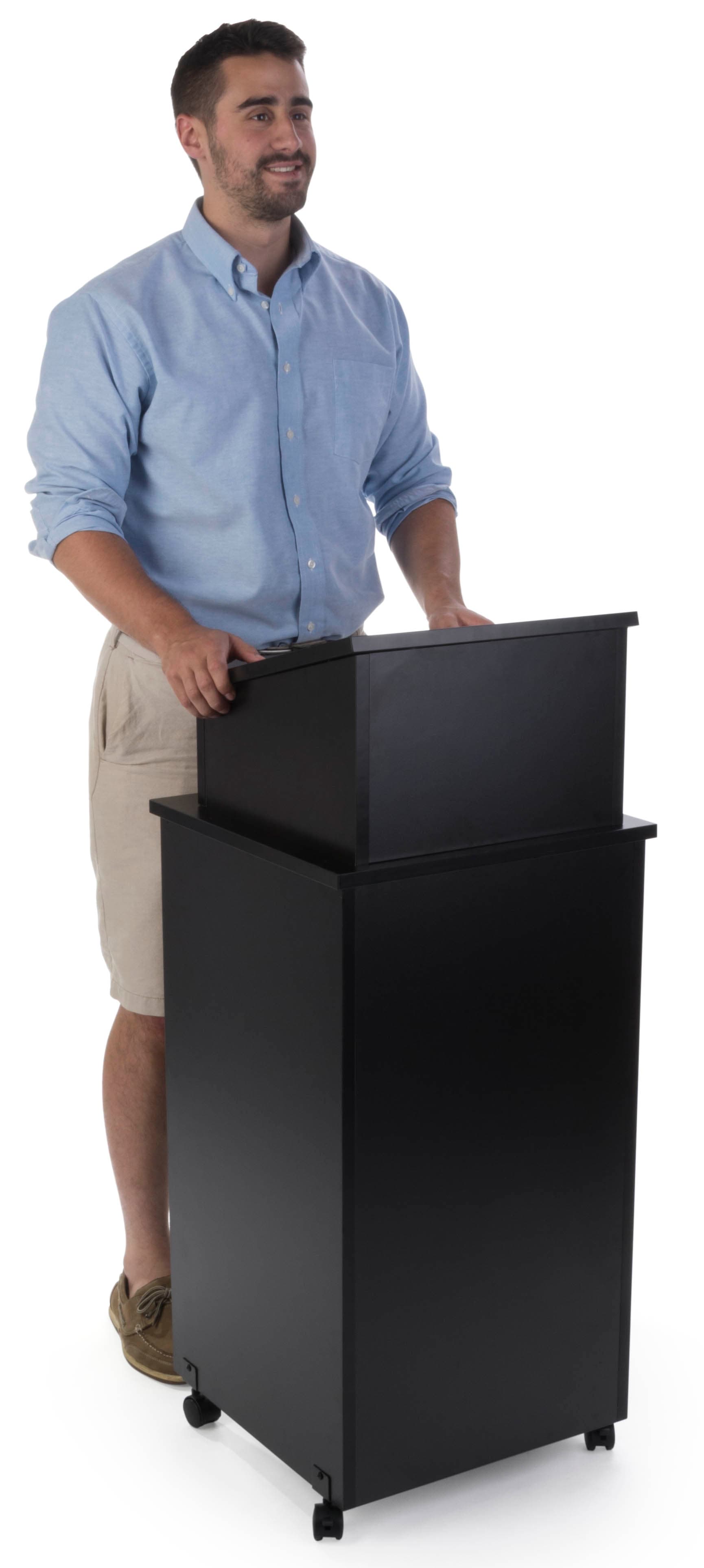 Mobile Podium | 4 Casters, 2 Locking | Displays2Go