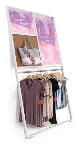 Leaning Wall Advertising Display Rack | Corkboard Accessory Area ...