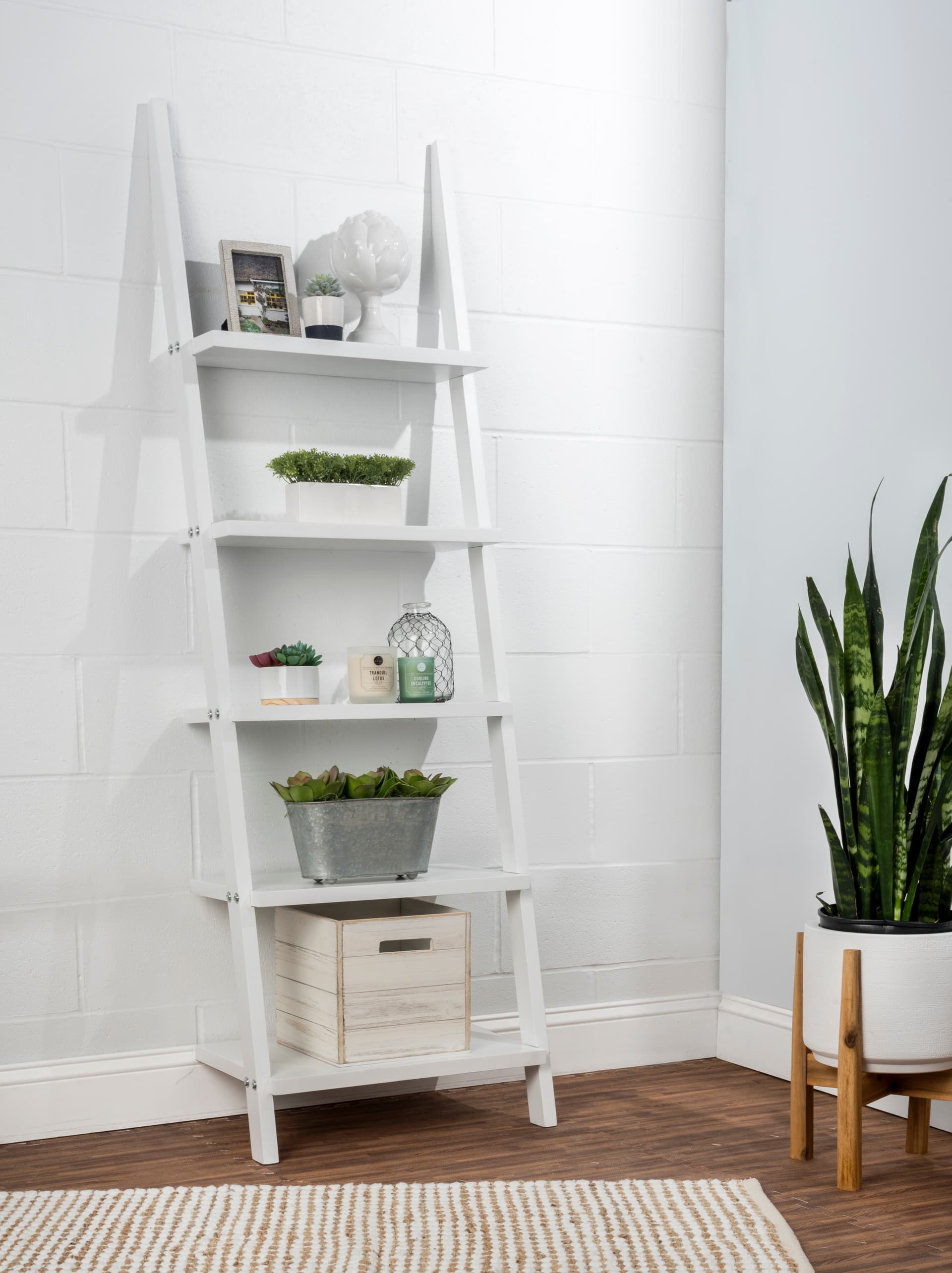 Leaning Ladder Shelves | With Open Design | Displays2Go