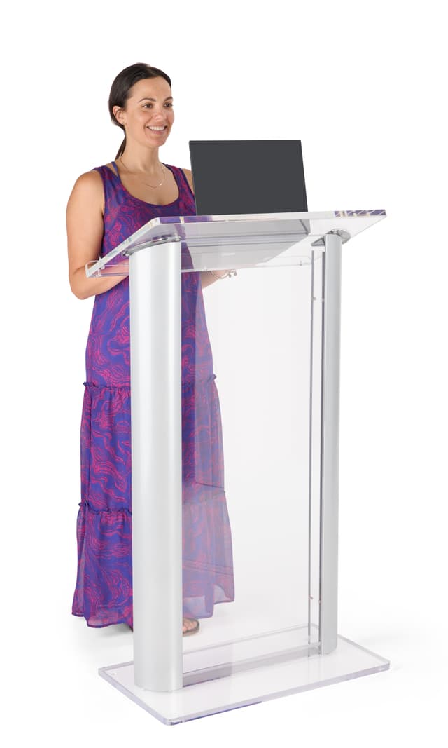 Recycled Acrylic Lectern | Modern Design with Paper Stop | Displays2Go
