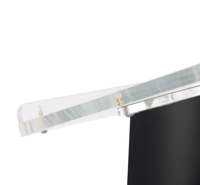 Acrylic & Black Podium | Large Reading Surface with Book Stop | Displays2Go