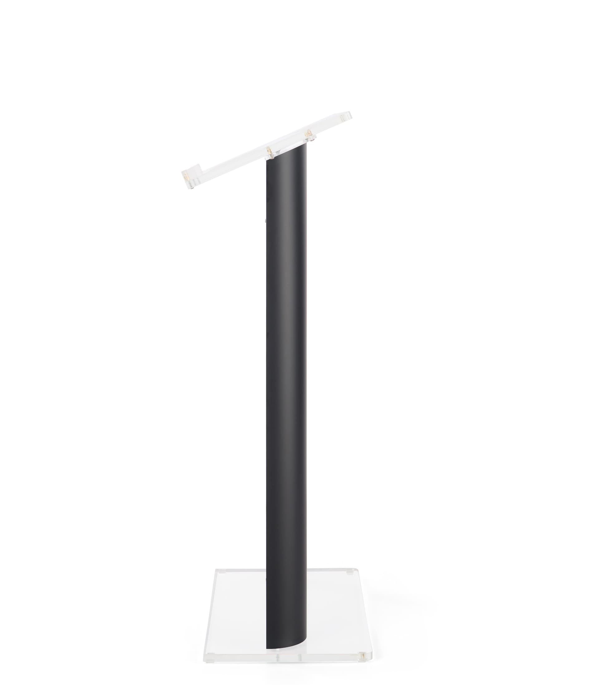 Black Lectern | Frosted Acrylic Panel | Displays2Go