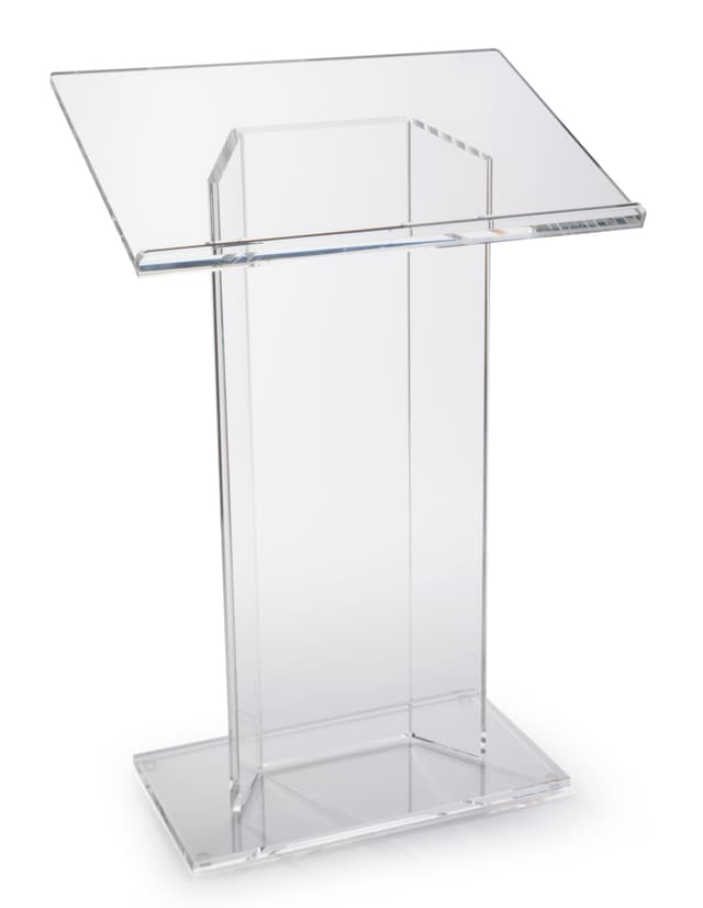 Double Wide Top Lectern - Acrylic Construction | Displays2Go