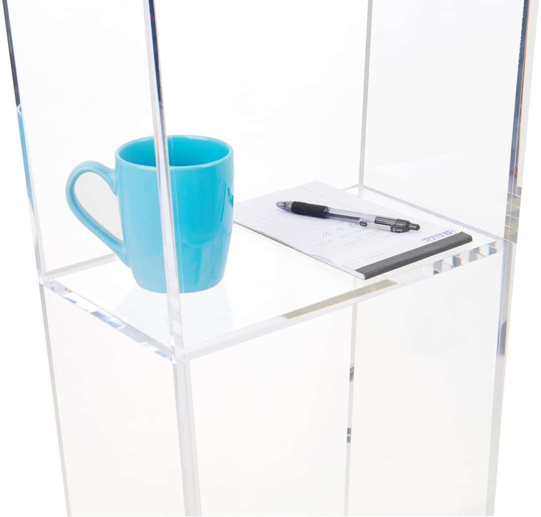 Acrylic Pulpit | Clear Design with (4) Rubber Feet | Displays2Go