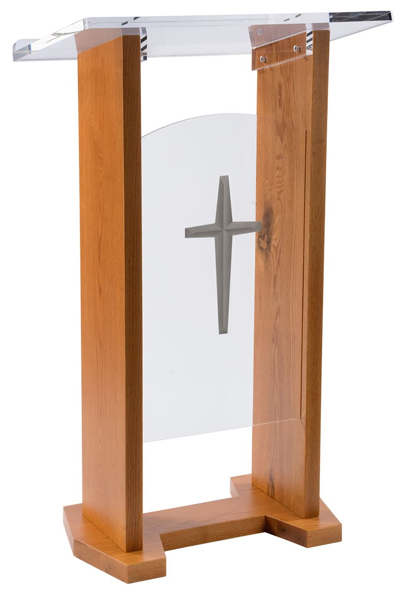 Church Lectern | (2) Interchangeable Front Panels | Displays2Go