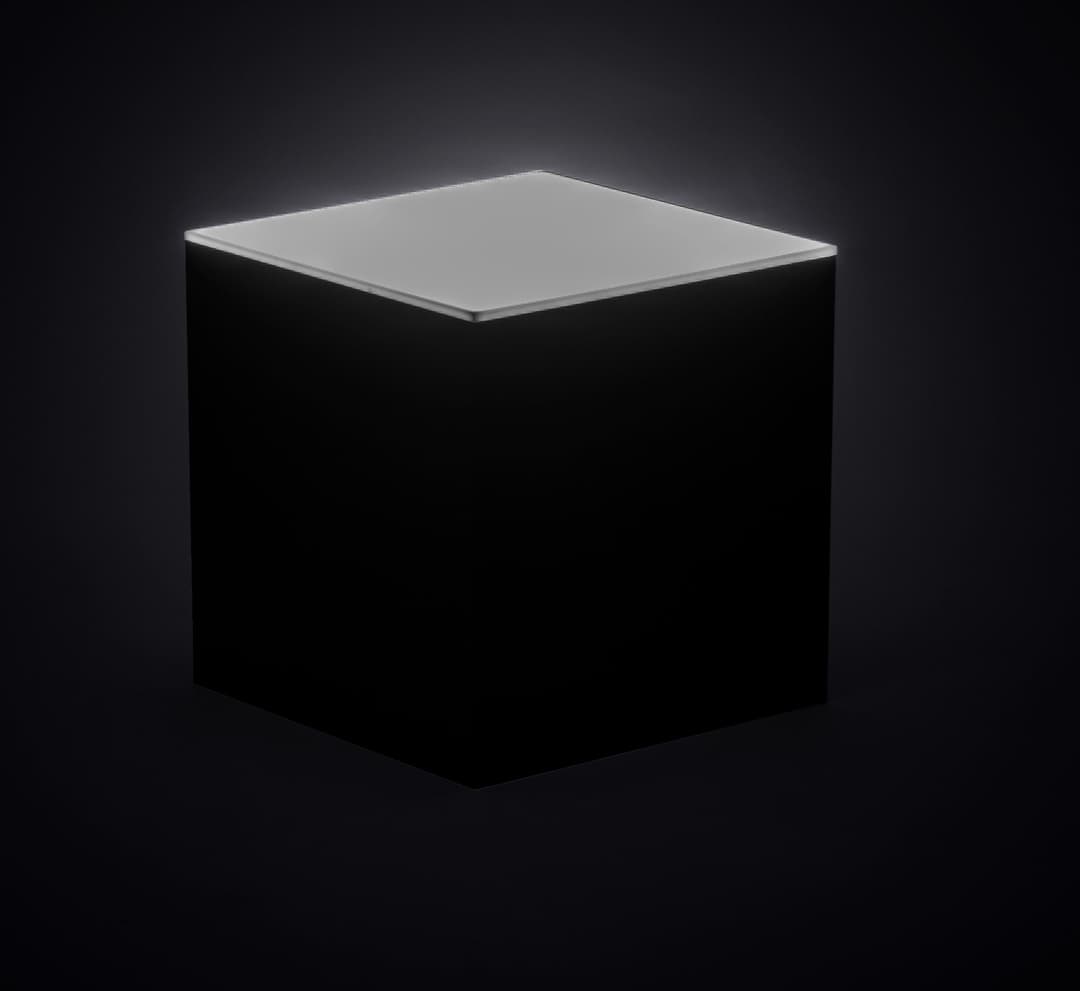 Light Up LED Acrylic Box Riser | 7.8”w x 7.8”d x 8”h Cube | Displays2Go