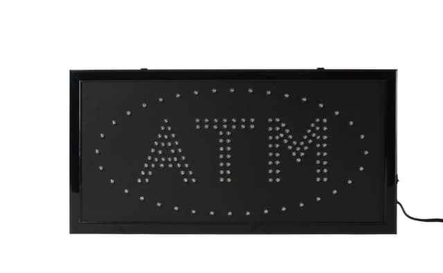 ATM LED Sign Display | Blue & Red Graphics | Displays2Go