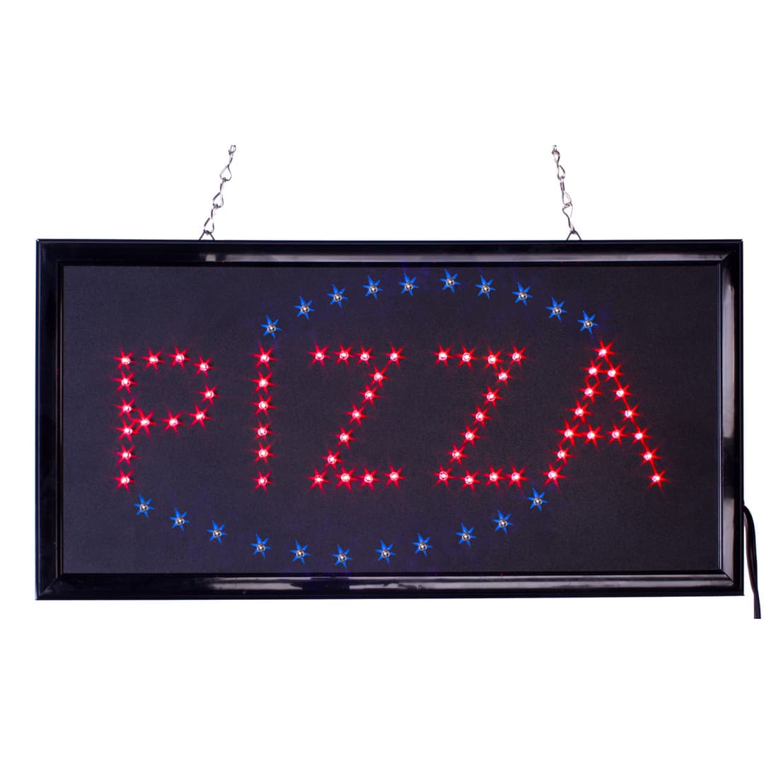 Pizza LED Sign | Animated Light Up Sign | Red & Blue | Displays2Go