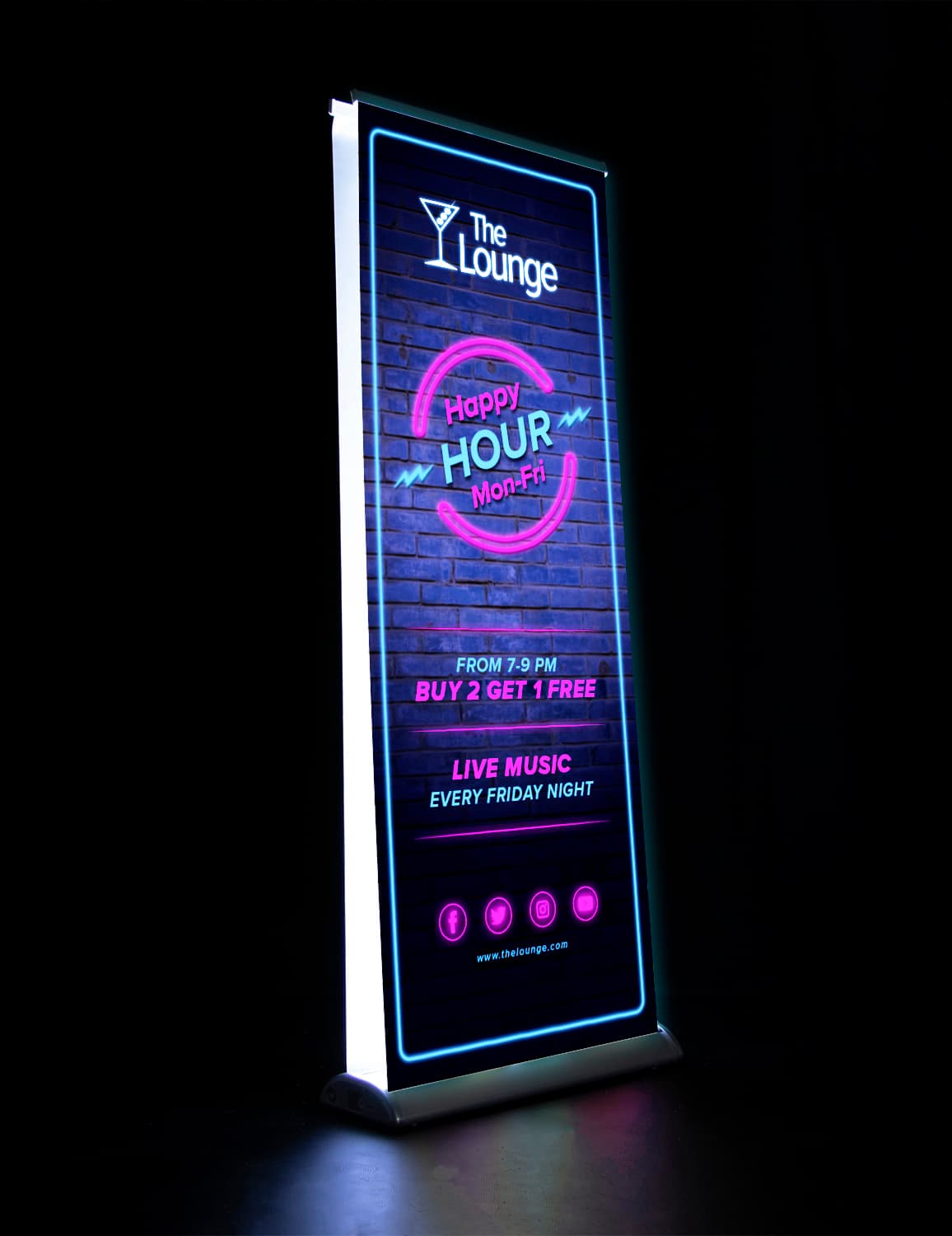 Backlit Banner Stand | Set of 2 Custom Printed Posters | Displays2Go