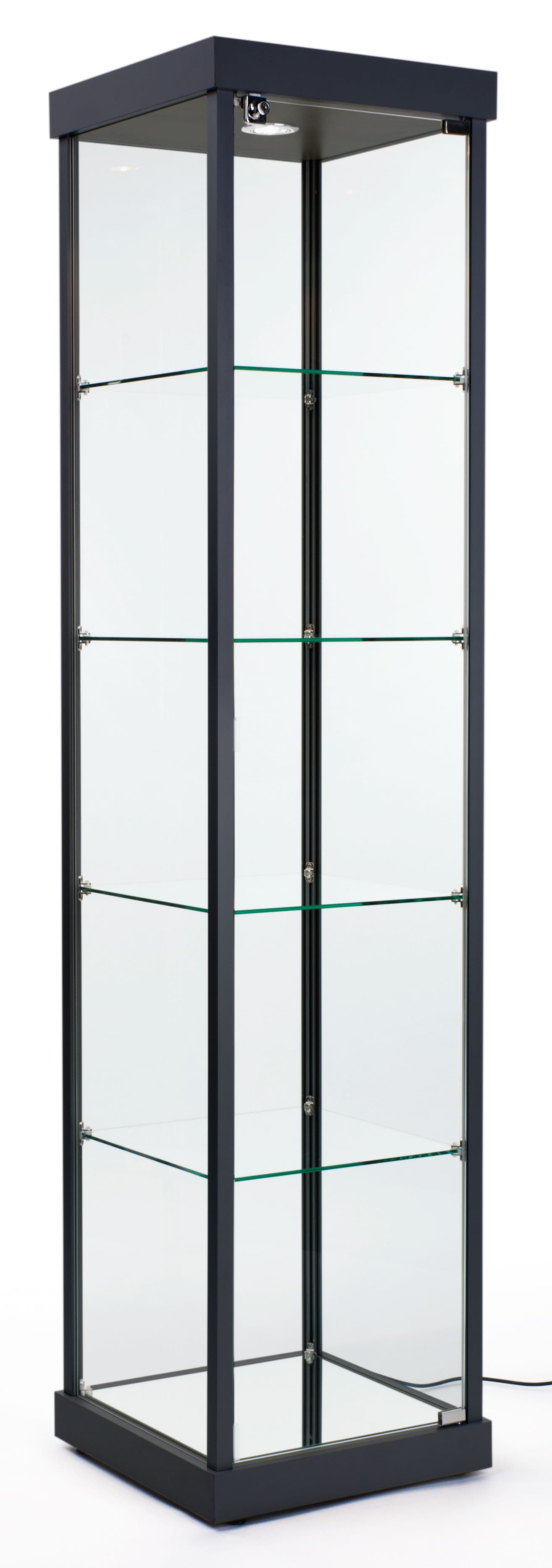 LED Tower Display Case | Fixed Glass Shelves | Displays2Go